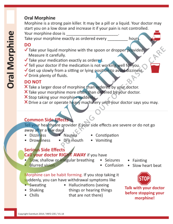 Oral Morphine | Eventium