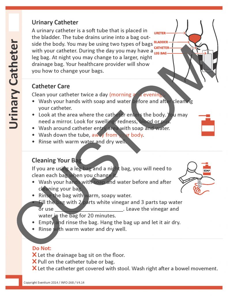 Urinary Catheter Care Custom | Eventium