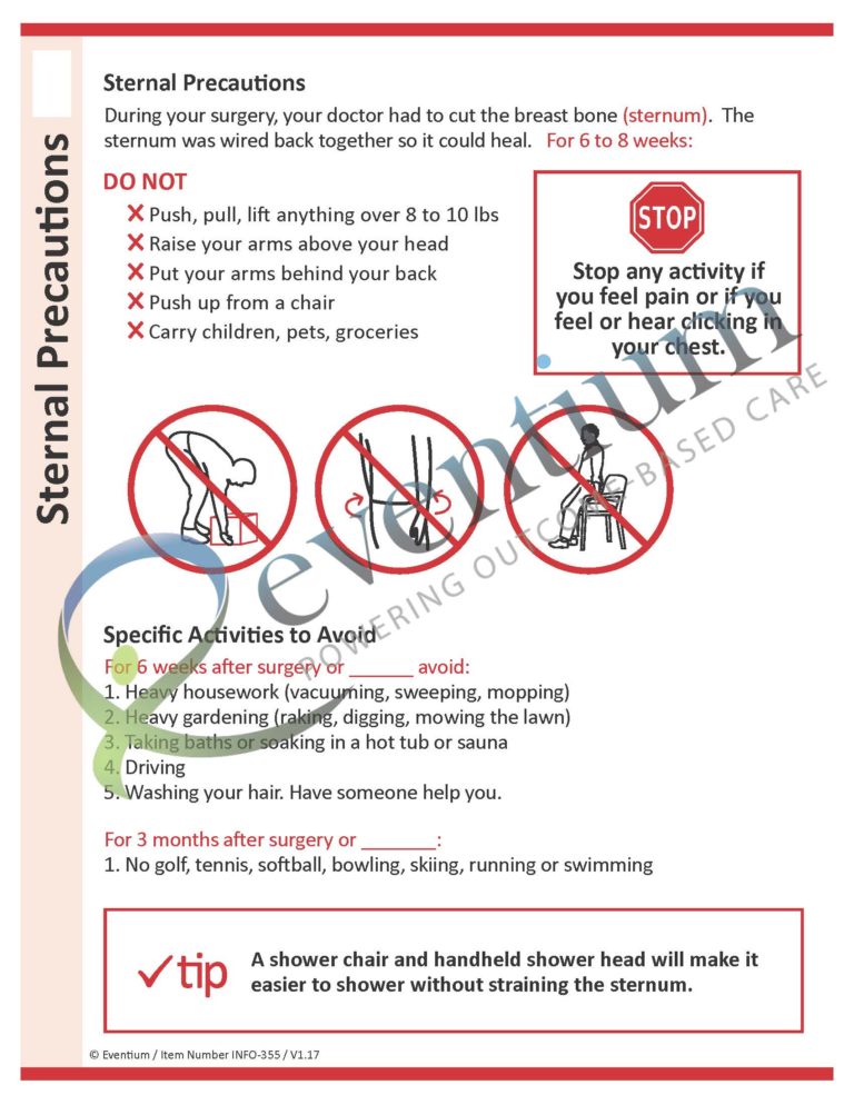 Sternal Precautions | Eventium